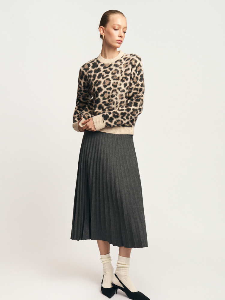 Юбка Женский Zolla темно-серый Вискоза, Полиэстер, размер 44 Зима, рост 164-176 купить c ...