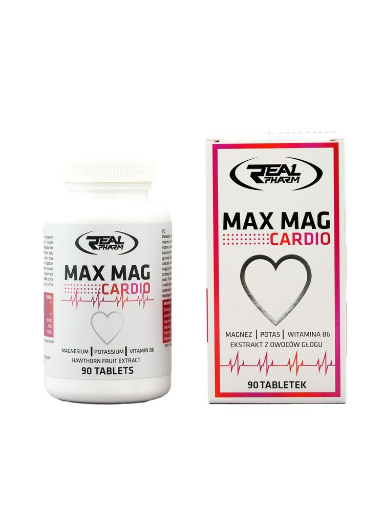 Real Pharm MAX MAG Cardio, Кардио комплекс, 90 таблеток, Магний и ...