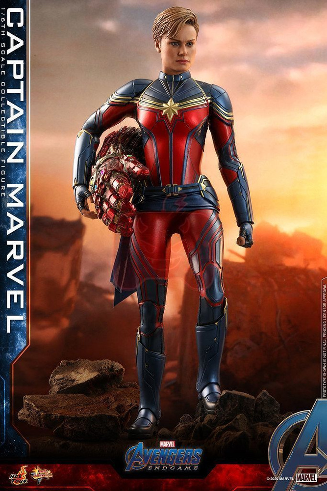 Фигурка Мстители Капитан Марвел, Hot Toys MMS575, Avengers: Endgame 1 ...