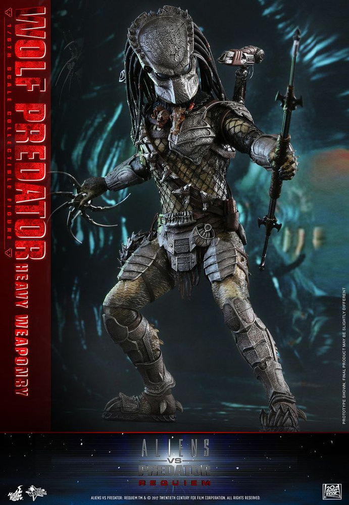 Hot Toys Aliens vs. Predator: Requiem, Wolf Predator (Heavy Weaponry ...