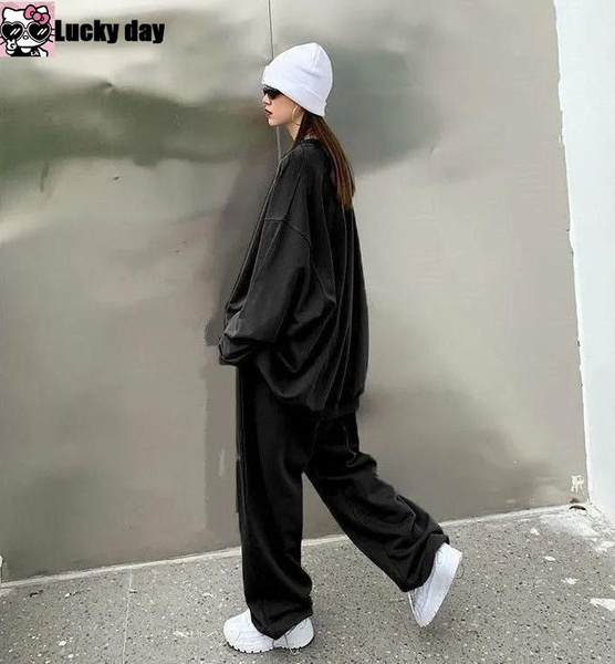 Комплект одежды Женский SYJWY Повседневный черный, размер 46 Полиэстер Орнамент Шнуровка Китай ...