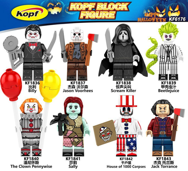 Детские игрушки из строительных блоков.Halloween.Billy.Jason Voorhees ...