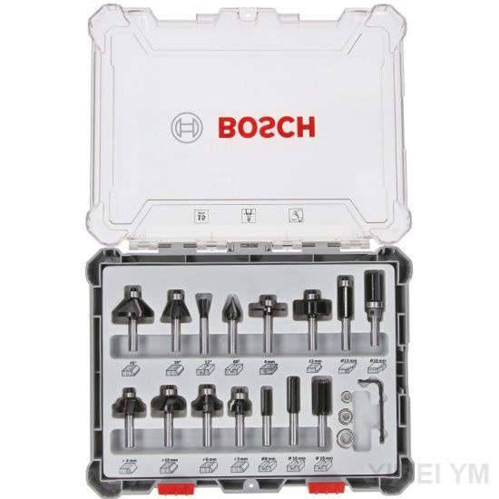 Набор фрез смешанный (15 шт хвостовик 8 мм) Bosch 2607017472 купить на ...