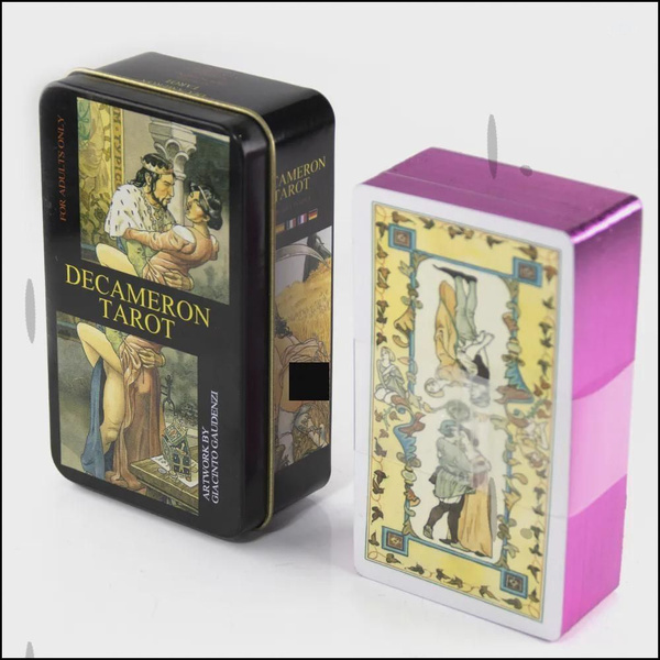 Карты Таро Декамерон в жестяной коробке Decameron Tarot 10.3*6см 1 pcs ...