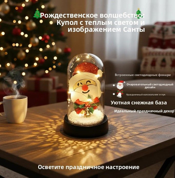 Стеклянный новогодний светильник-шар. Выбор дизайна: сказочные ...