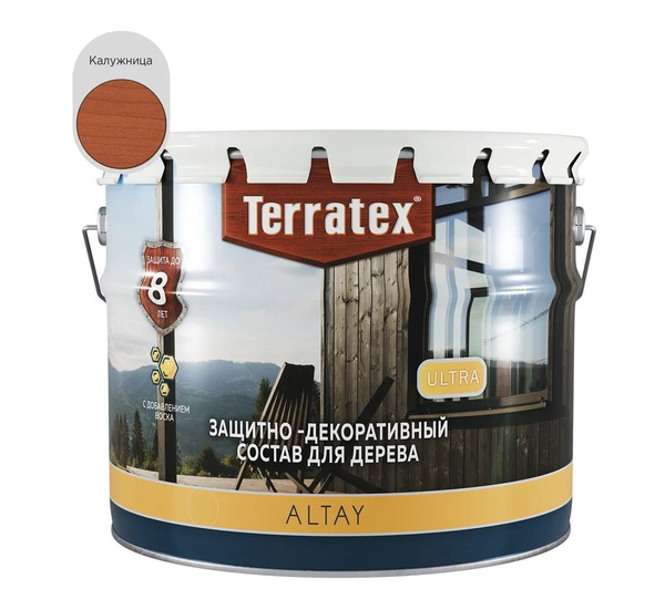 Деревозащитный декоративный состав Terratex ALTAY ULTRA Калужница ...