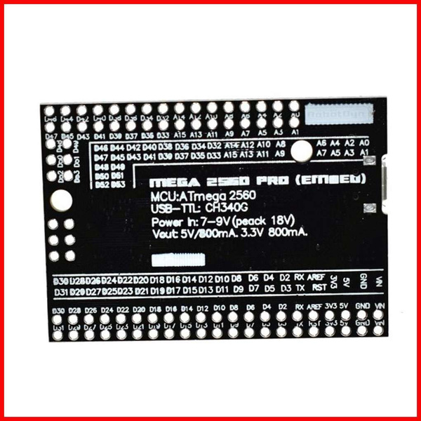 Mega 2560 PRO MINI 5V (встроенный) CH340G ATmega2560-16AU с контактами ...