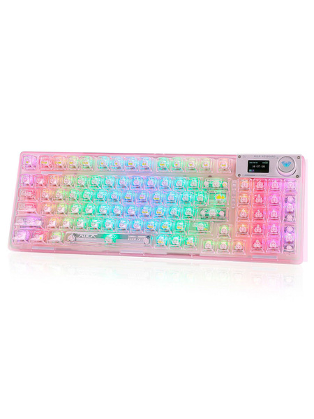 AULA F98PRO V3 Pink Transparent LEOBOG Ice Crystal Switch Беспроводная ...