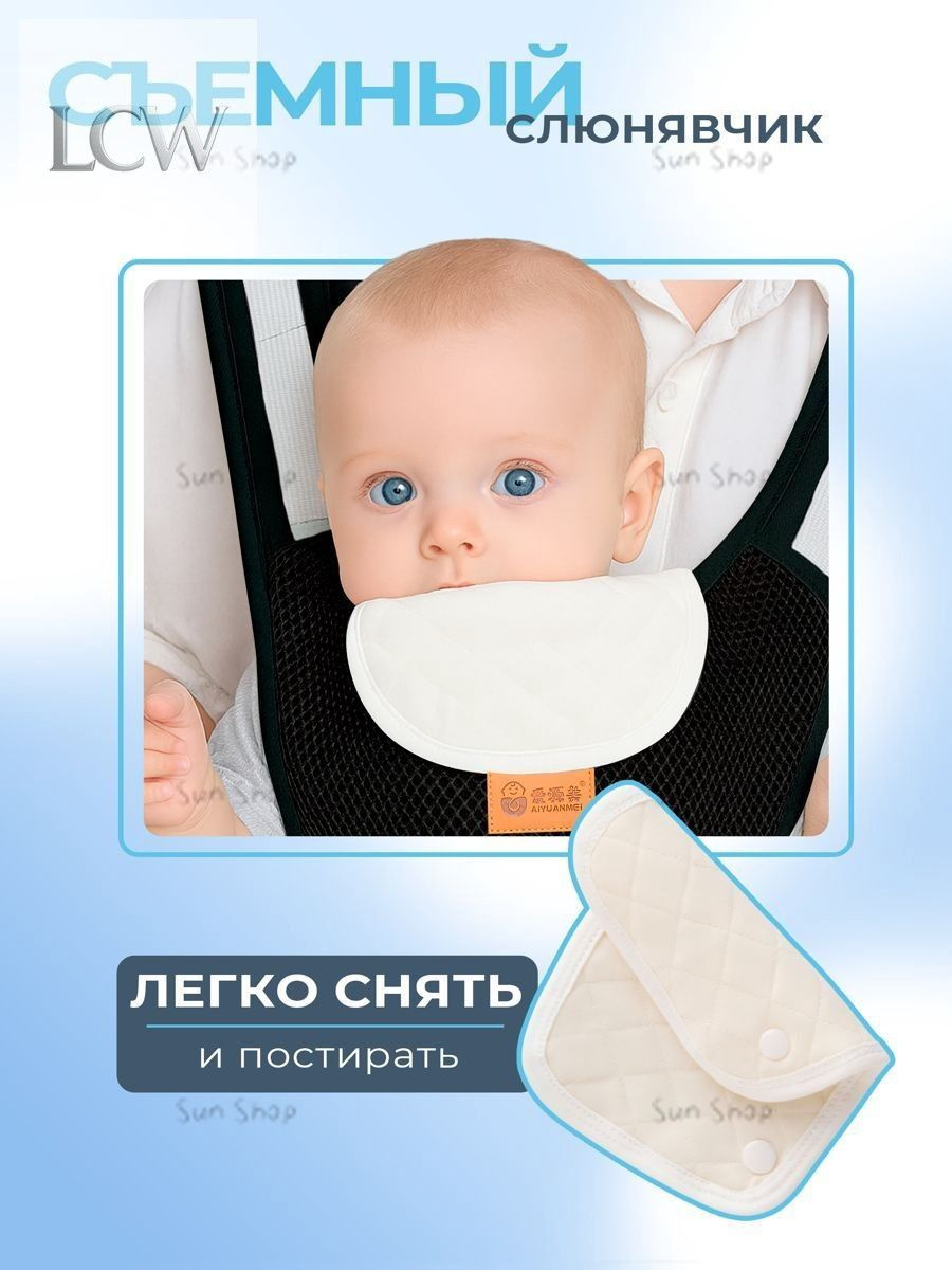 Эргорюкзак кенгуру с 3 месяцев летний сеточкой черный купить на OZON по ...