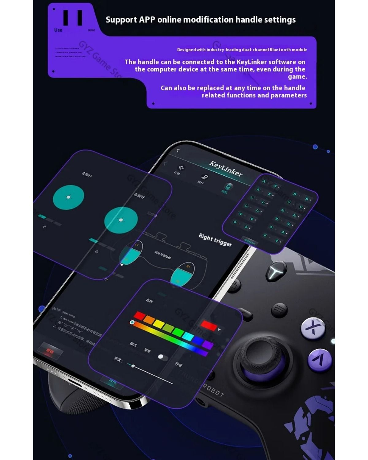 Thunderobot G80 Ultimate Gamepad Bluetooth Проводной 2.4G Tri-Mode для ...