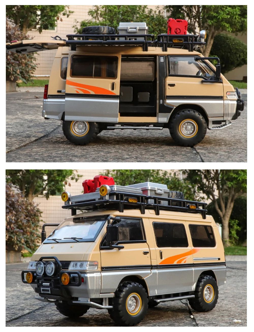 1:24 Mitsubishi Delica Off Road MPV Модель автомобиля из сплава металла ...