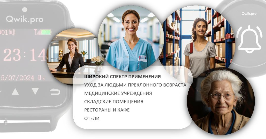 Qwik Pro, комплект системы вызова персонала, администратора, официанта ...