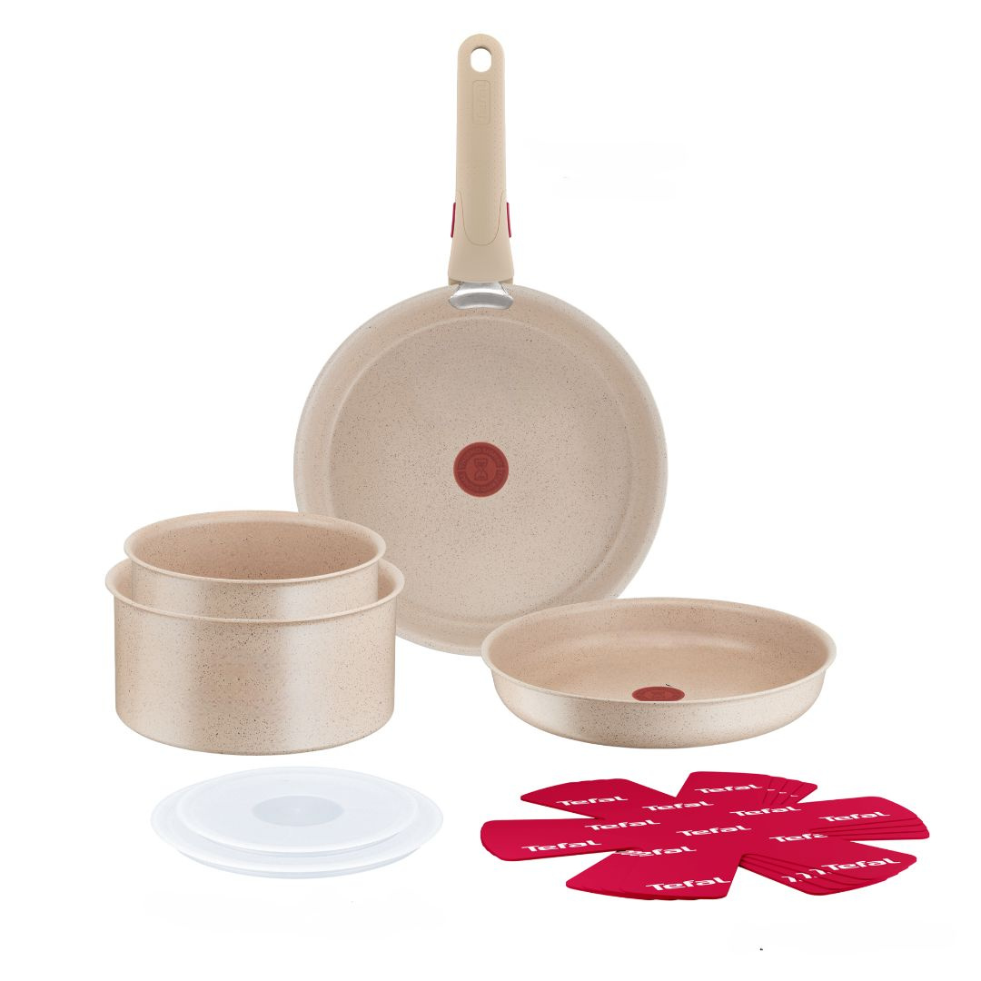 Набор посуды Tefal Ingenio Delight L7839202, 11 предметов: сковороды 24/28 см, ковши 18/20 см ...