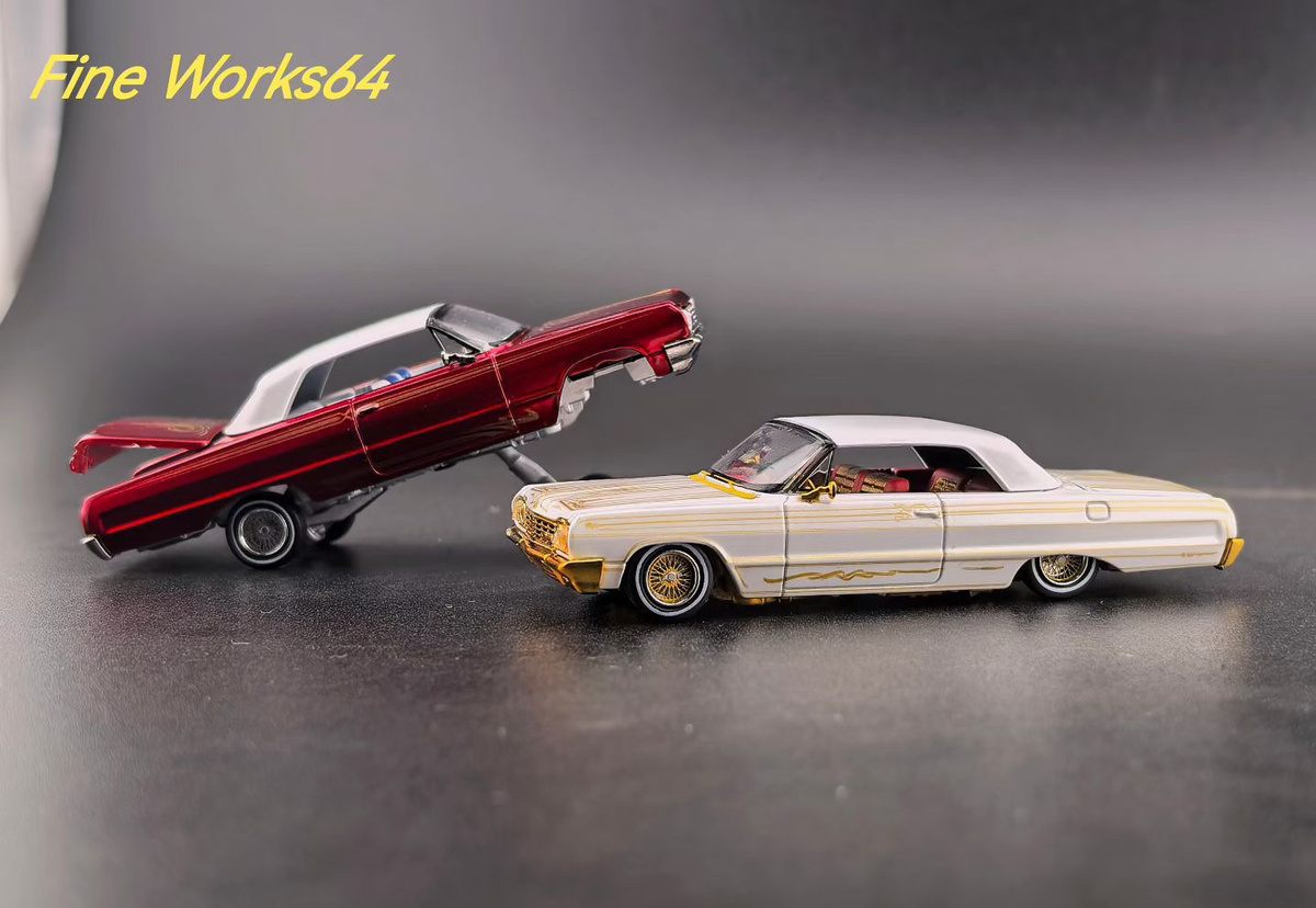 Модель автомобиля Fine Works FW 1:64 Chevrolet Impala West Coast Hopper ...
