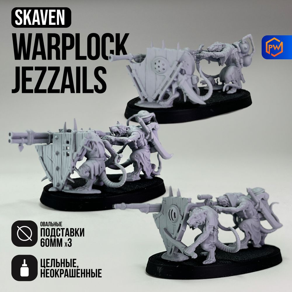 Warhammer Age of Sigmar: Skaven, Warplock Jezzails / Warhammer Fantasy ...