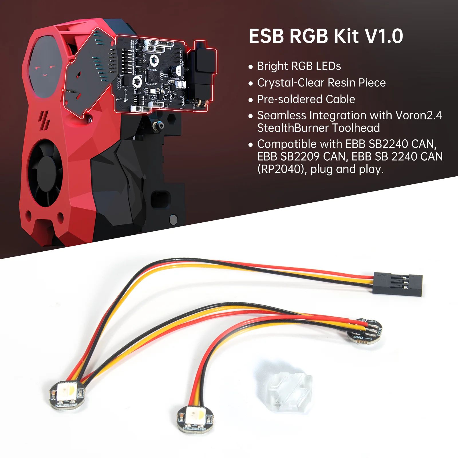 BIGTREETECH Stealthburner ESB RGB Kit для Voron 2.4 3D принтера купить ...