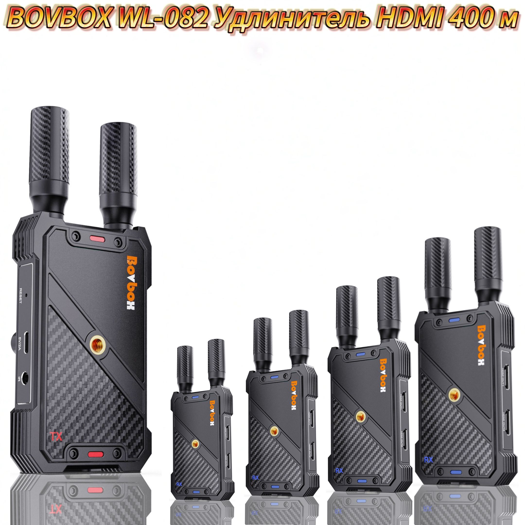 BOVBOX WL-082 беспроводной 400 метров HDMI-удлинитель,2.4/5G 1080P ...