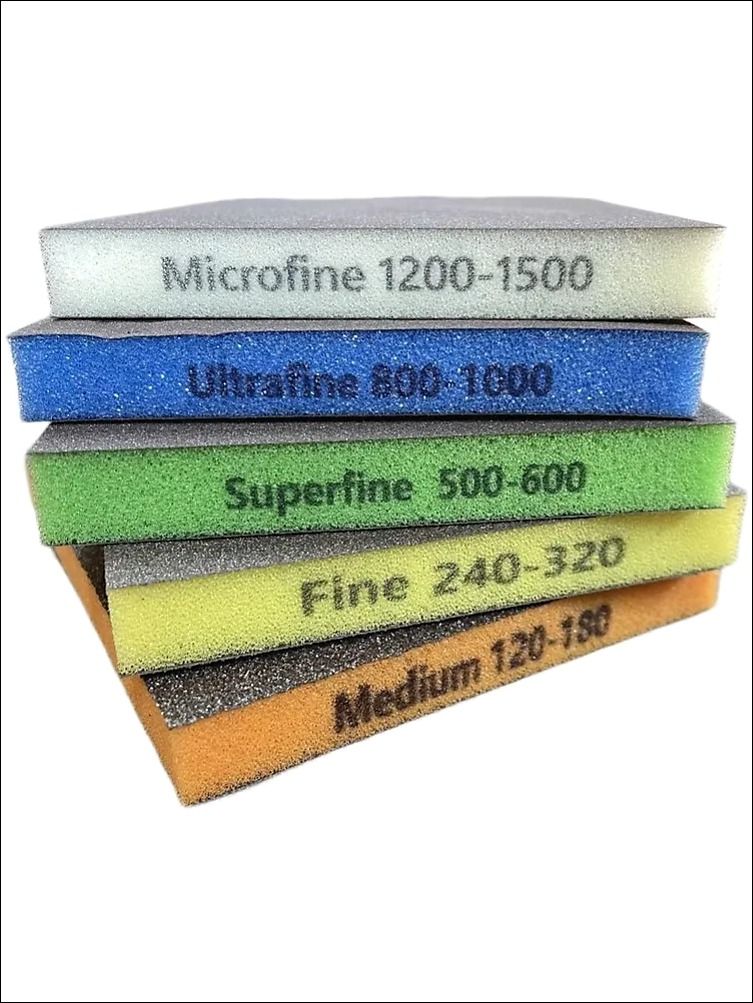 Губка двусторонняя Sponge Medium Fine Superfine Ultrafine Microfine ...