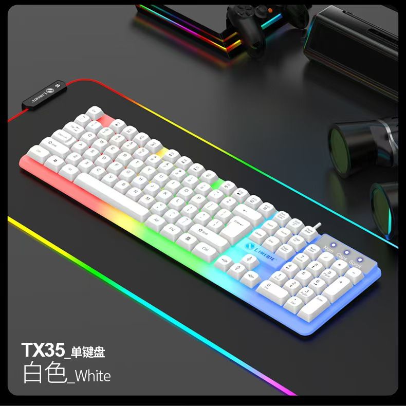 Limeide Игровая клавиатура проводная TX35, Английская раскладка, черный ...