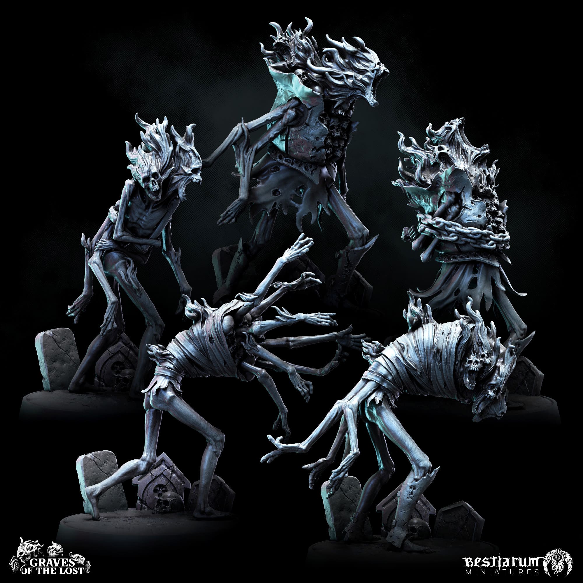 Набор миниатюр Бродячие души / Soul Vessels для DnD (ДнД) / Pathfinder ...