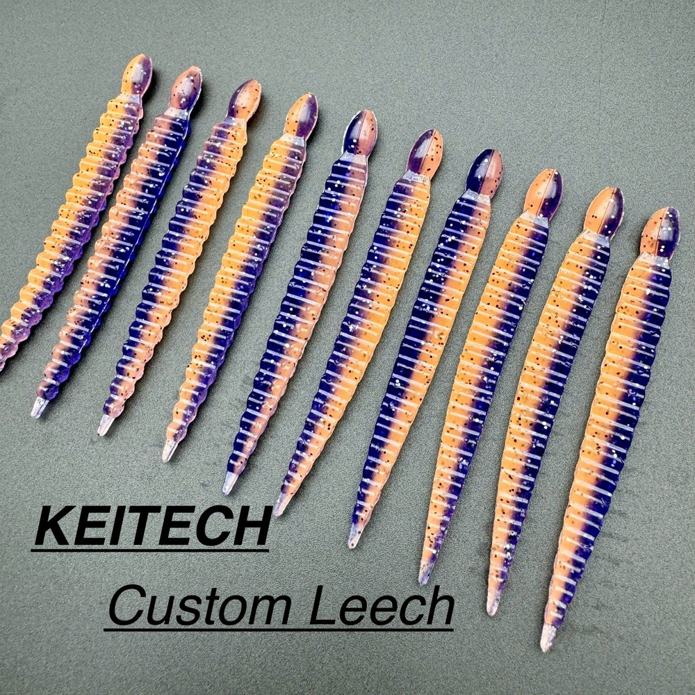 Силиконовая приманка KEITECH Custom Leech 8 см (упаковка - 10 шт) на ...