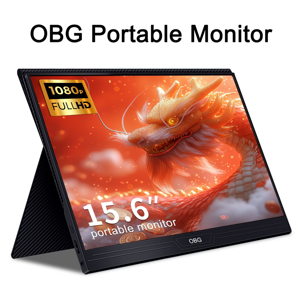 Монитор OBG 15.6" Портативные Монитор 1920*1080,Дисплей мини - компьютера,colorful,черный ...