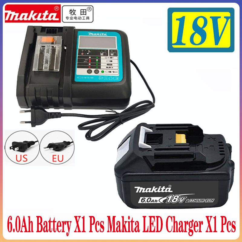 Аккумулятор Original Battery Makita BL1830 BL1860 BL1860B BL18650 Li-ion 18V 6Ah индикатор ...