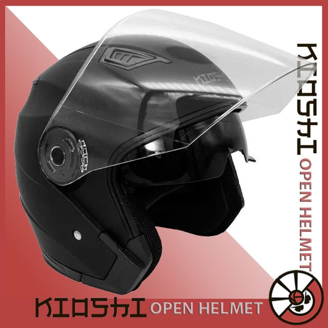 Открытый шлем с большим визором KIOSHI JK526-S(516) L(59-60) black matt ...