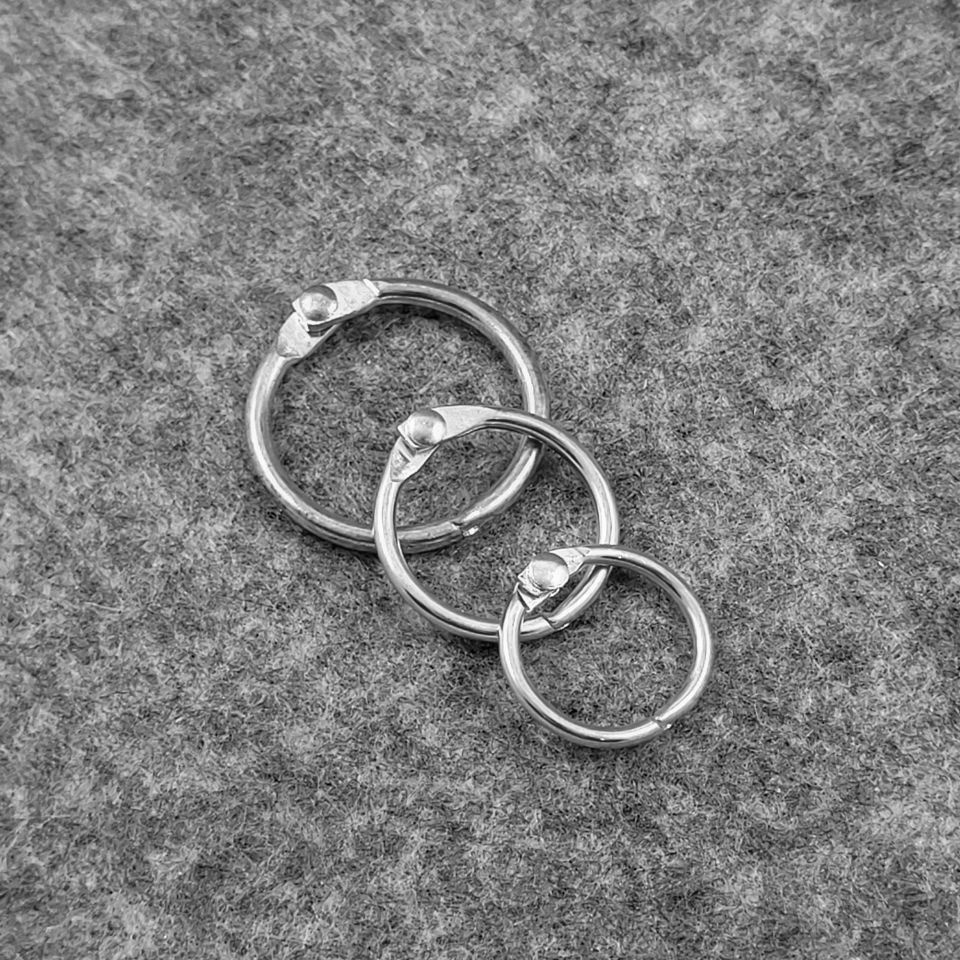 Кольцо разъемное металлическое 14 мм серебро (10 шт) - купить с ...