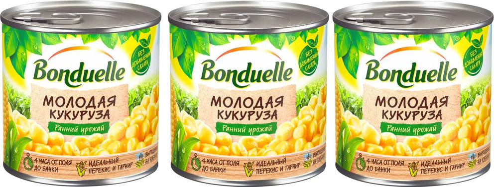 Bonduelle Кукуруза молодая, 212 мл, 3 шт - купить с доставкой по ...