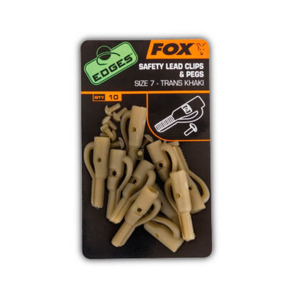 Безопасная клипса с фиксатором Fox Lead Clip + Pegs size 7 - купить по ...