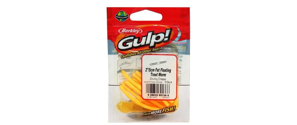 Имитация червя Berkley Gulp! Alive! Fat Floating Trout Worm 2"/5см ...