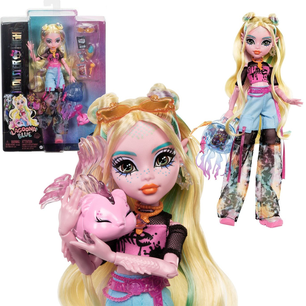Кукла Лагуна Блу в карго штанах рефреш Монстер Хай Monster High Lagoona ...