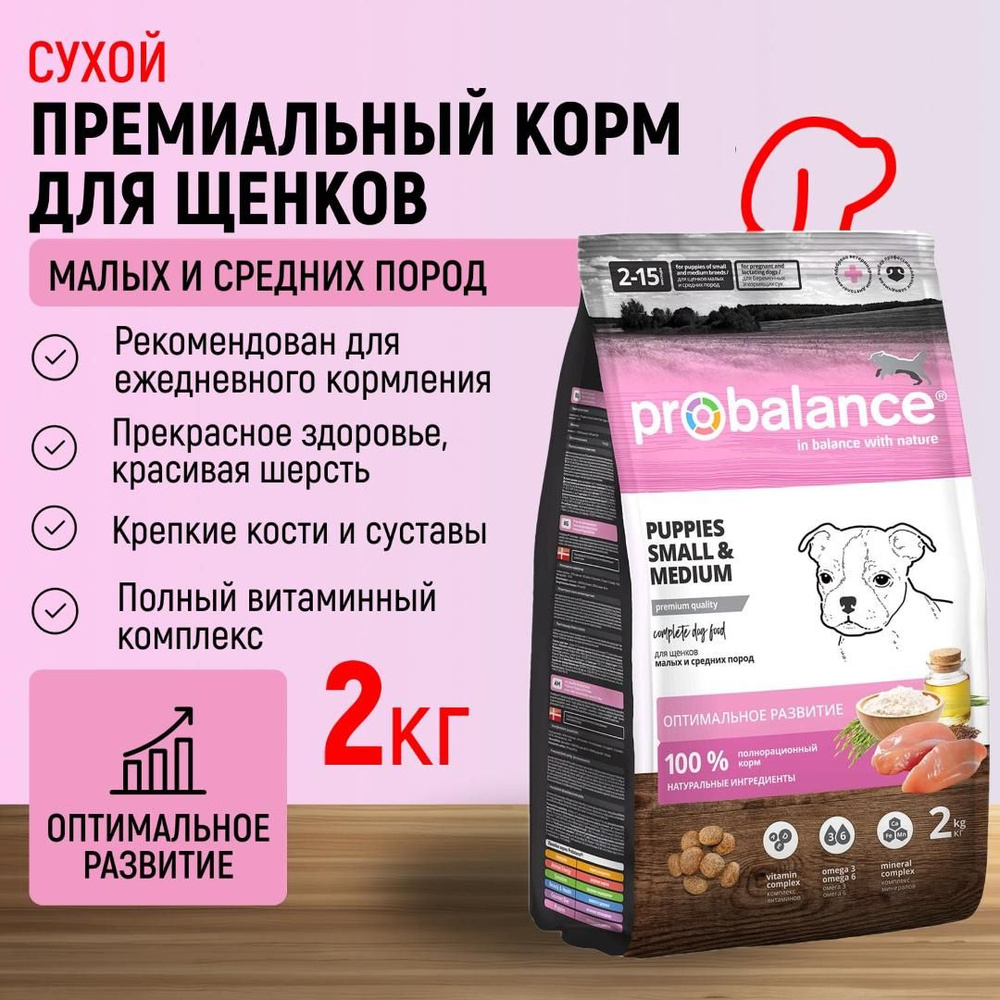 Probalance для щенков малых и средних пород Puppies Small&Medium, пакет ...