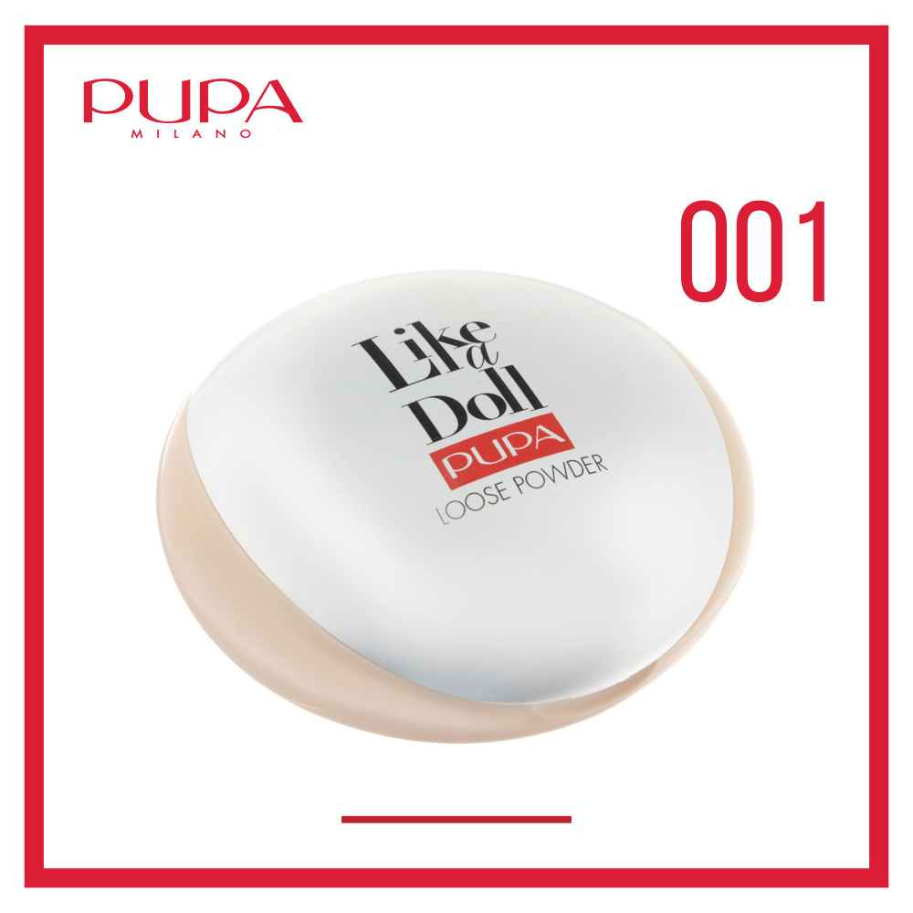 PUPA Пудра расыпчатая LIKE A DOLL LOOSE POWDER № 001 светлый бежевый ...
