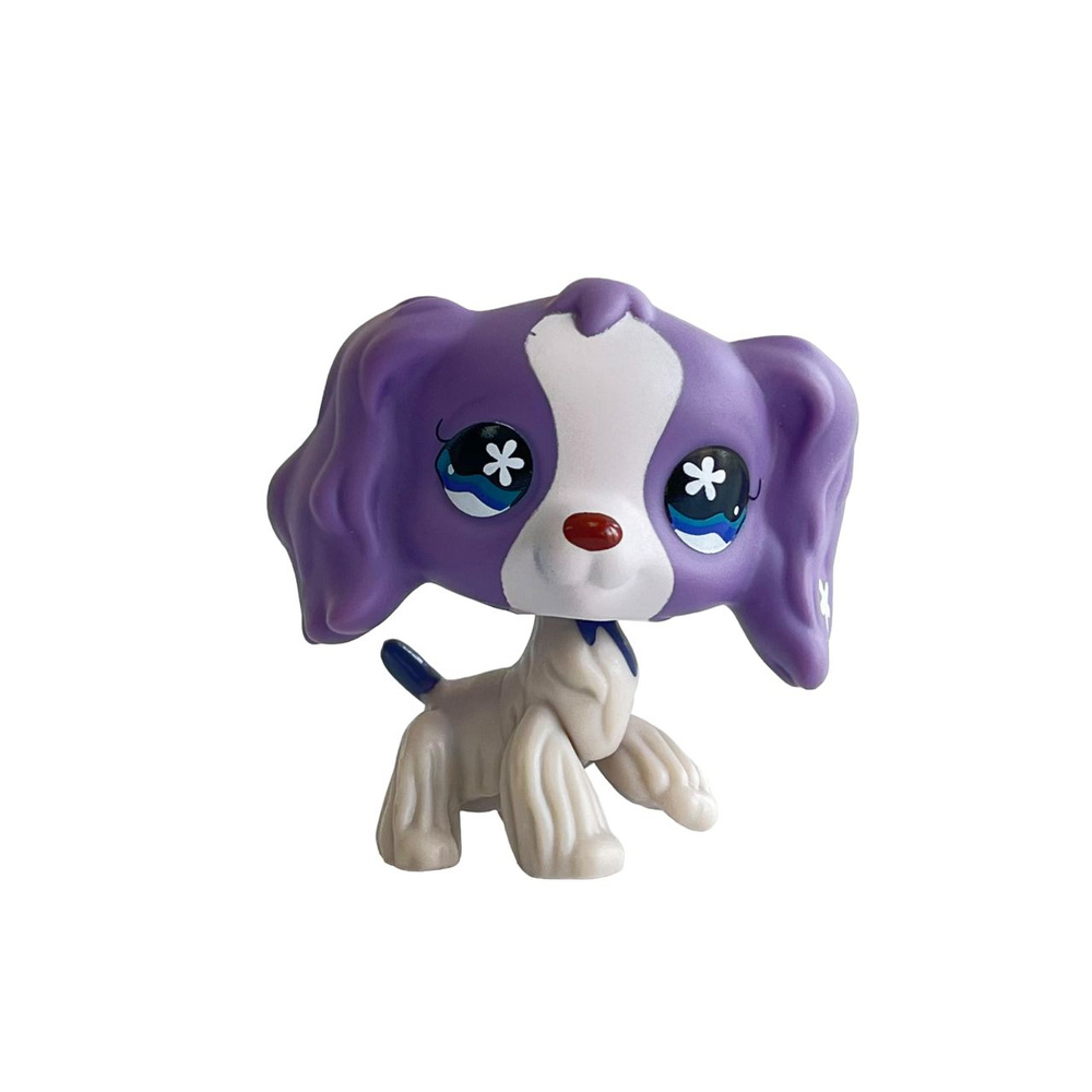 Littlest Pet Shop #672 LPS игрушки ,У фиолетового щенка голубые глаза ...