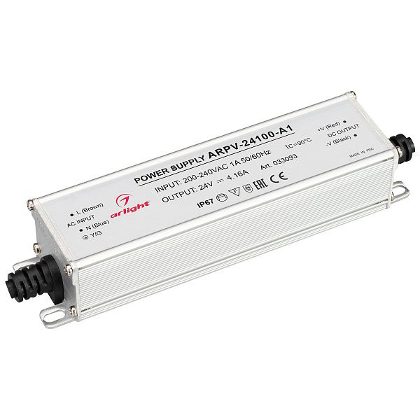 Блок питания ARPV-24100-A1 (24V, 4.16A, 100W) (Arlight, IP67 Металл, 3 года) (033093) - купить с ...