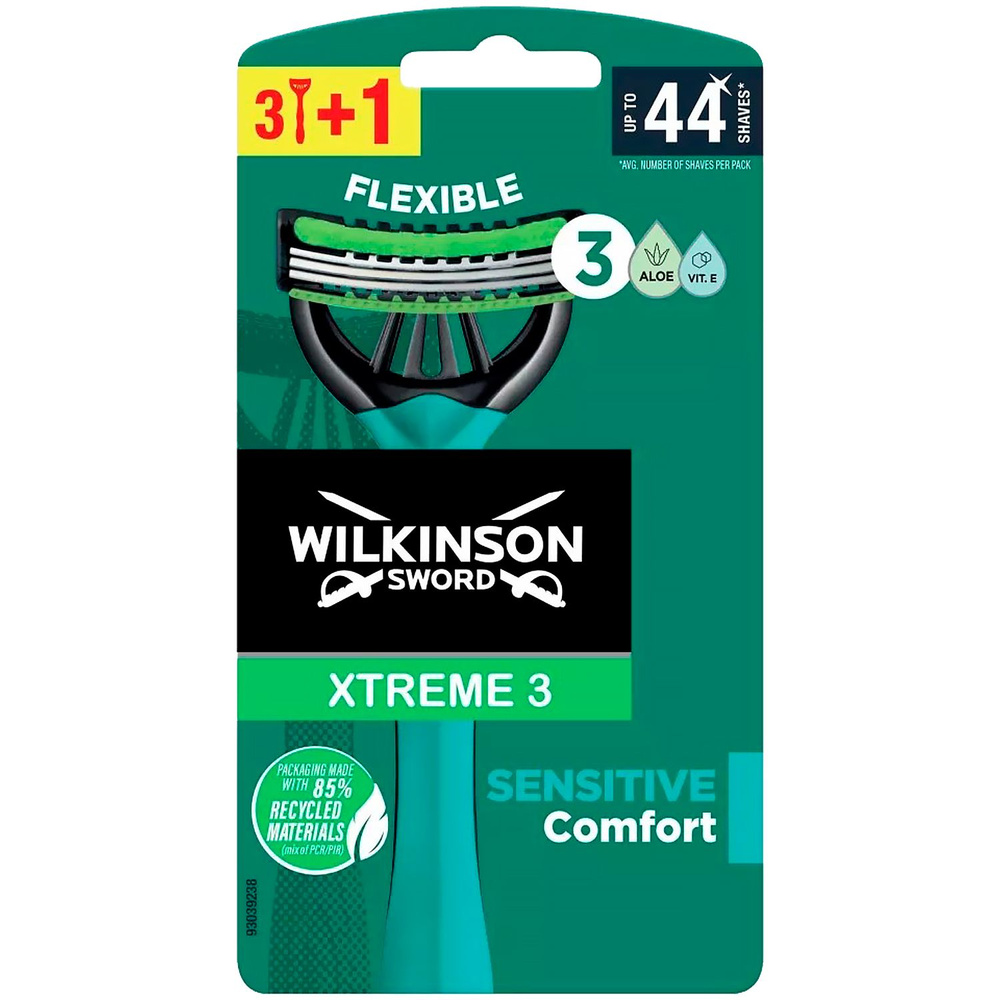 Wilkinson Sword Бритвы одноразовые XTREME 3 Sensitive (4 станка), 3 ...