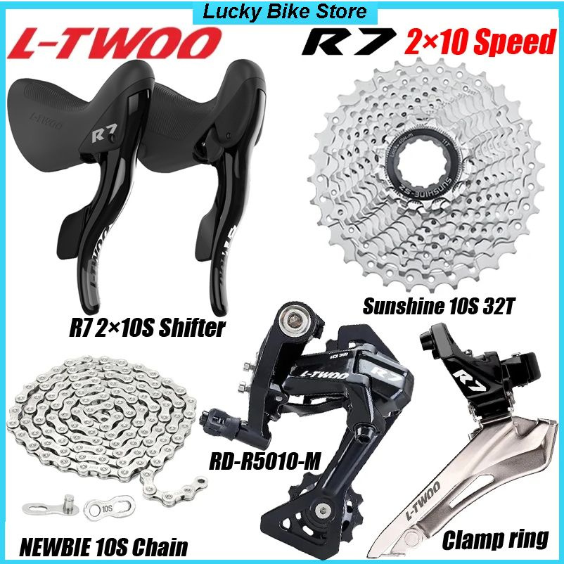 L-TWOO R7, группа 2x10, переключение ST+FD+RD, кассета Sunshine 11-32T ...