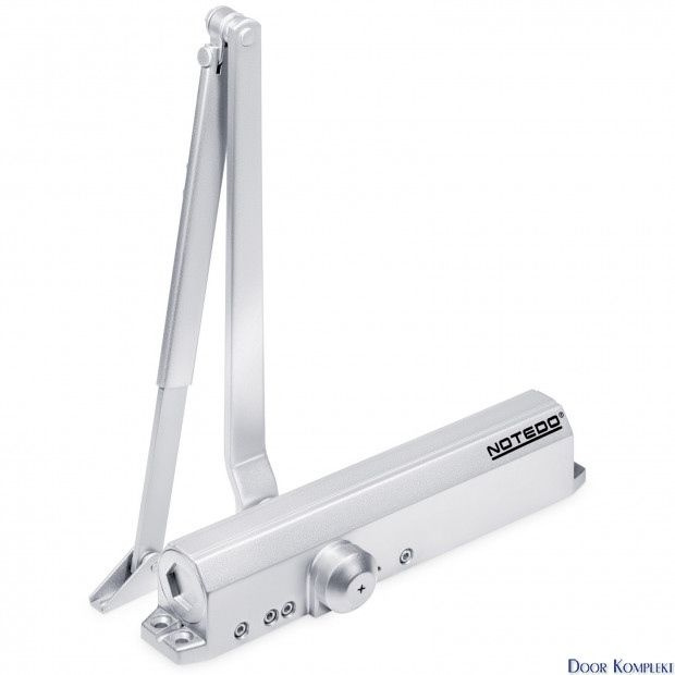 Доводчик NOTEDO DC-080-180 DA+BC EN3-6 (180кг) cкладной рычаг Серебро купить на OZON по низкой ...
