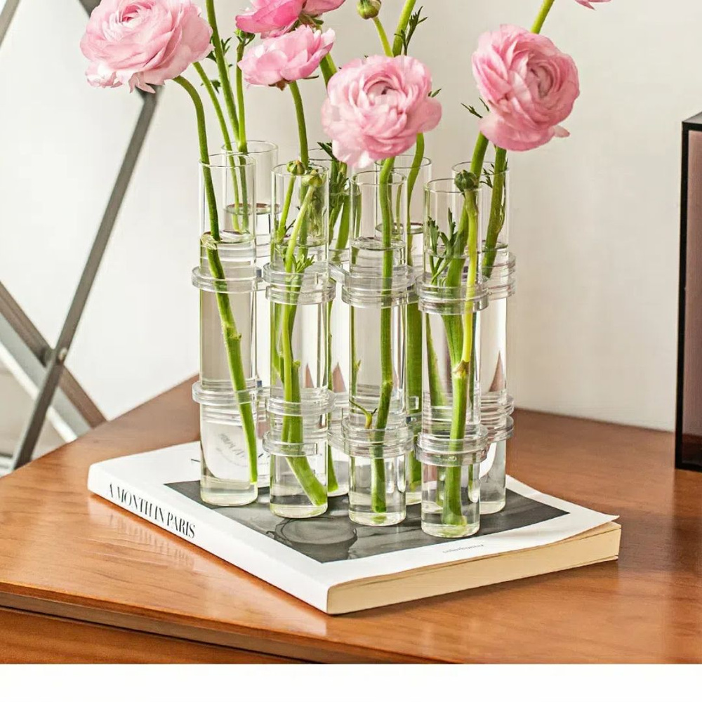 Ваза для цветов с пробирками купить на OZON по низкой цене