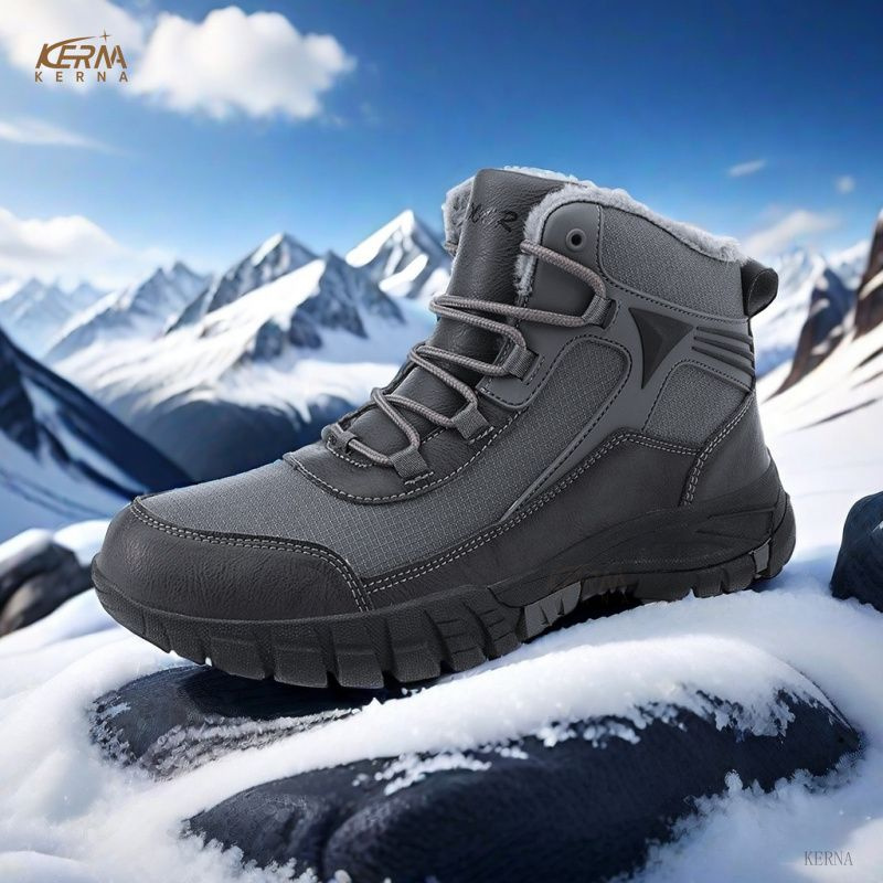 Ботинки дезерты Мужской, Женский KERNA серый, размер 43 Зима D Шнурки Без каблука Бант Россия ...