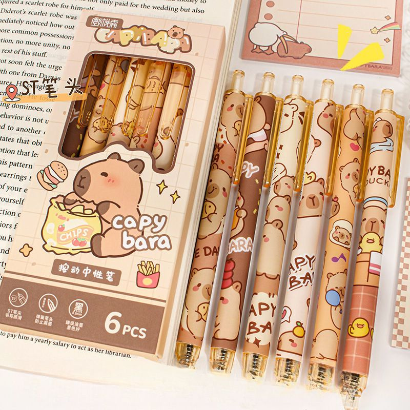 Набор ручек Роллер, толщина линии: 0.1 мм, цвет: Черный, 6 шт. купить ...