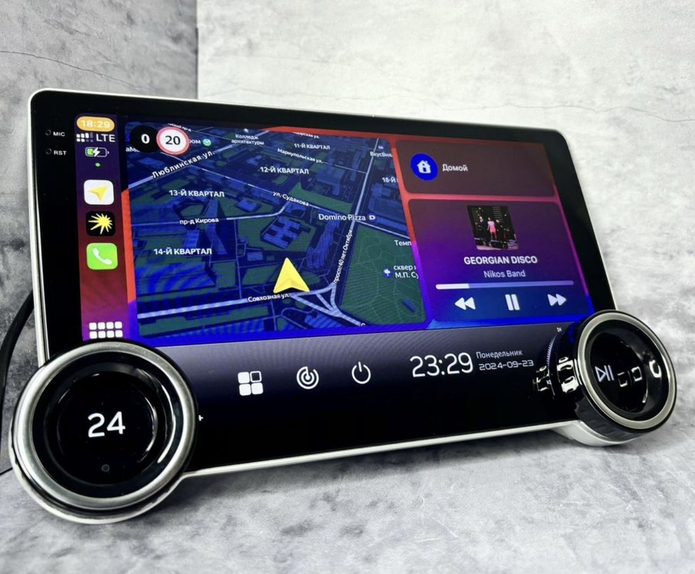 Магнитола Android 4+64гб DSP Wi-Fi, CarPlay, GPS с крутилками - экран ...