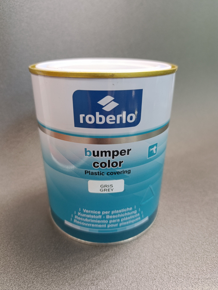 Структурная грунт-эмаль для пластика Roberlo Bumper Color 1л СЕРЫЙ ...