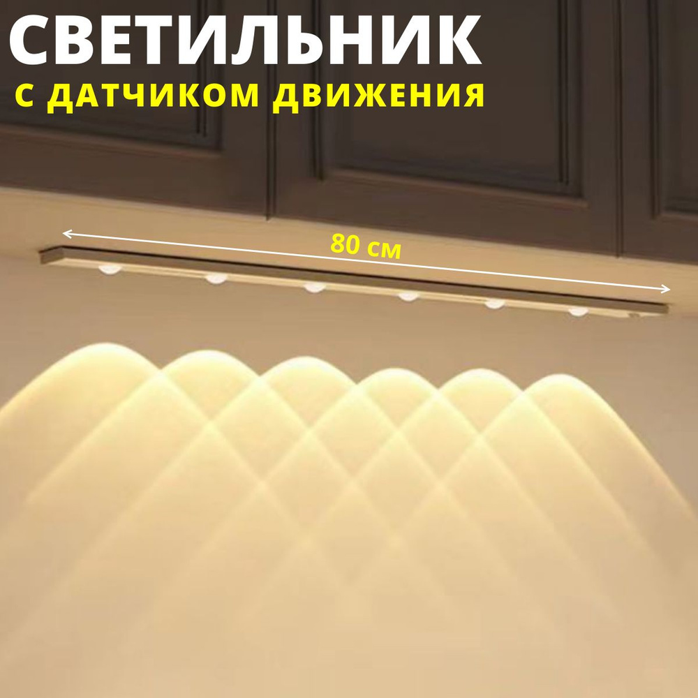 Беспроводной светодиодный светильник с датчиком движения на клипсах ...