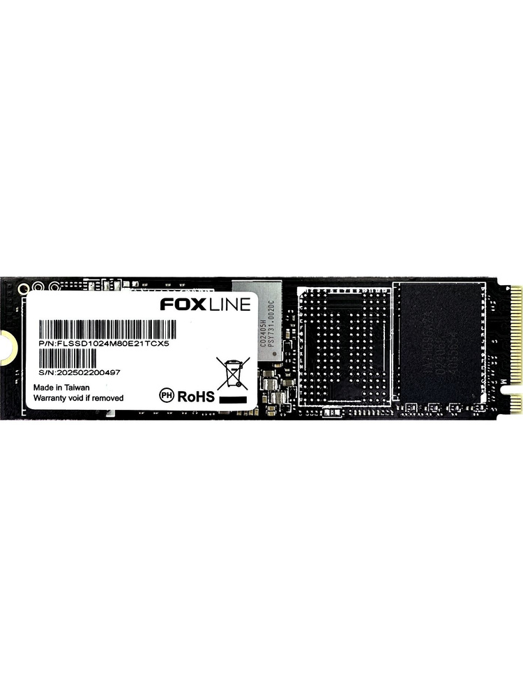 1 ТБ Внутренний SSD-диск Foxline TLC 3D NAND 2280 FLSSD1024M80E21TCX5 (FLSSD1024M80E21TCX5 ...