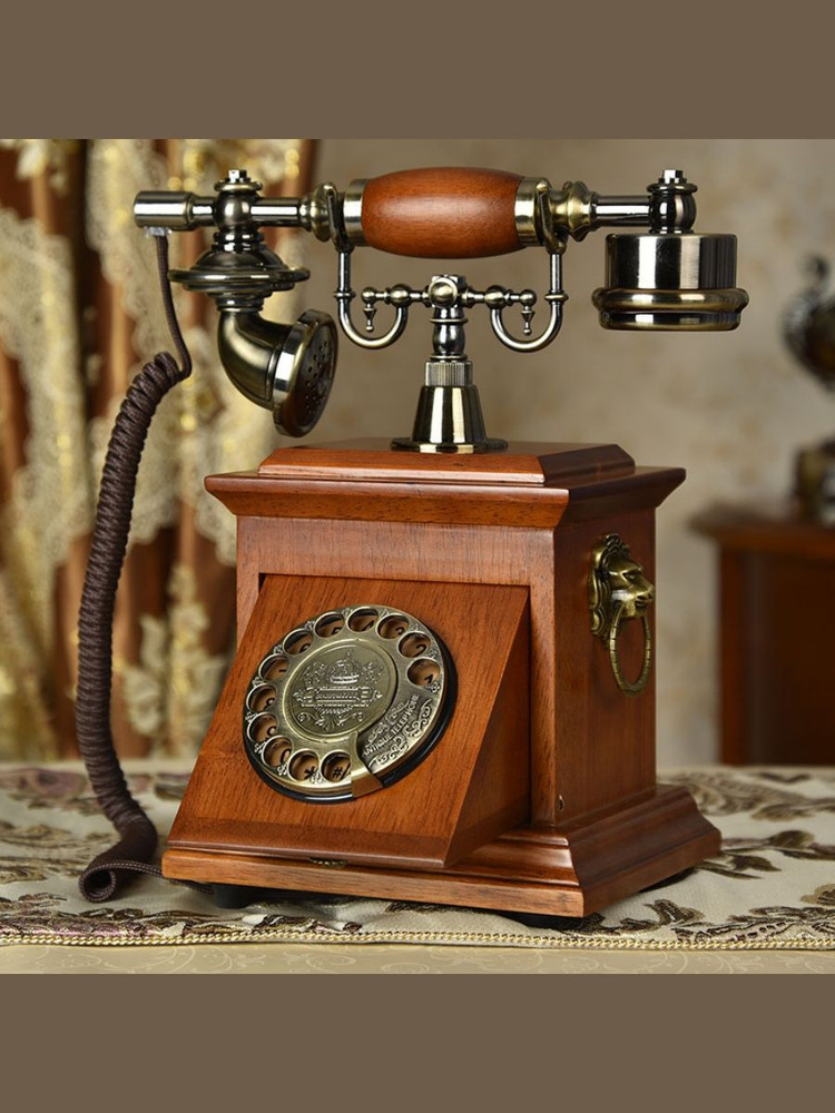 Европейский винтажный проводной телефон, простое домашнее использование ...