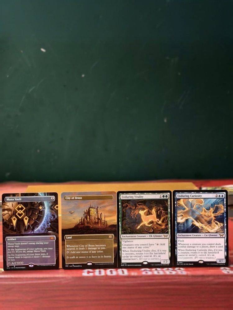 Набор 4 коллекционных карт Magic: Mana Vault 394M, City of Brass ...
