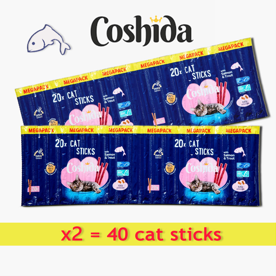 40 шт. Палочки мясные Coshida Cat Sticks Лосось купить на OZON по ...
